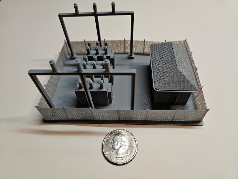 N-scale Substation & Power Line Poles - Etsy