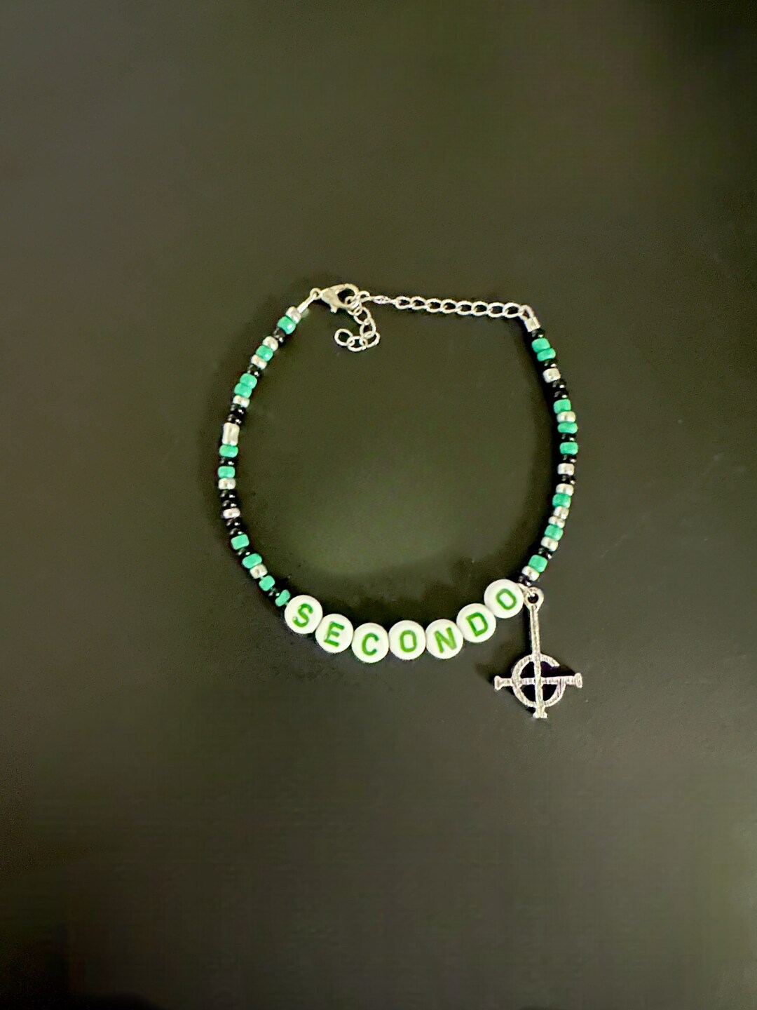 Secondo Papa Emeritus II Bracelet Green, Black, Silver Beaded With ...