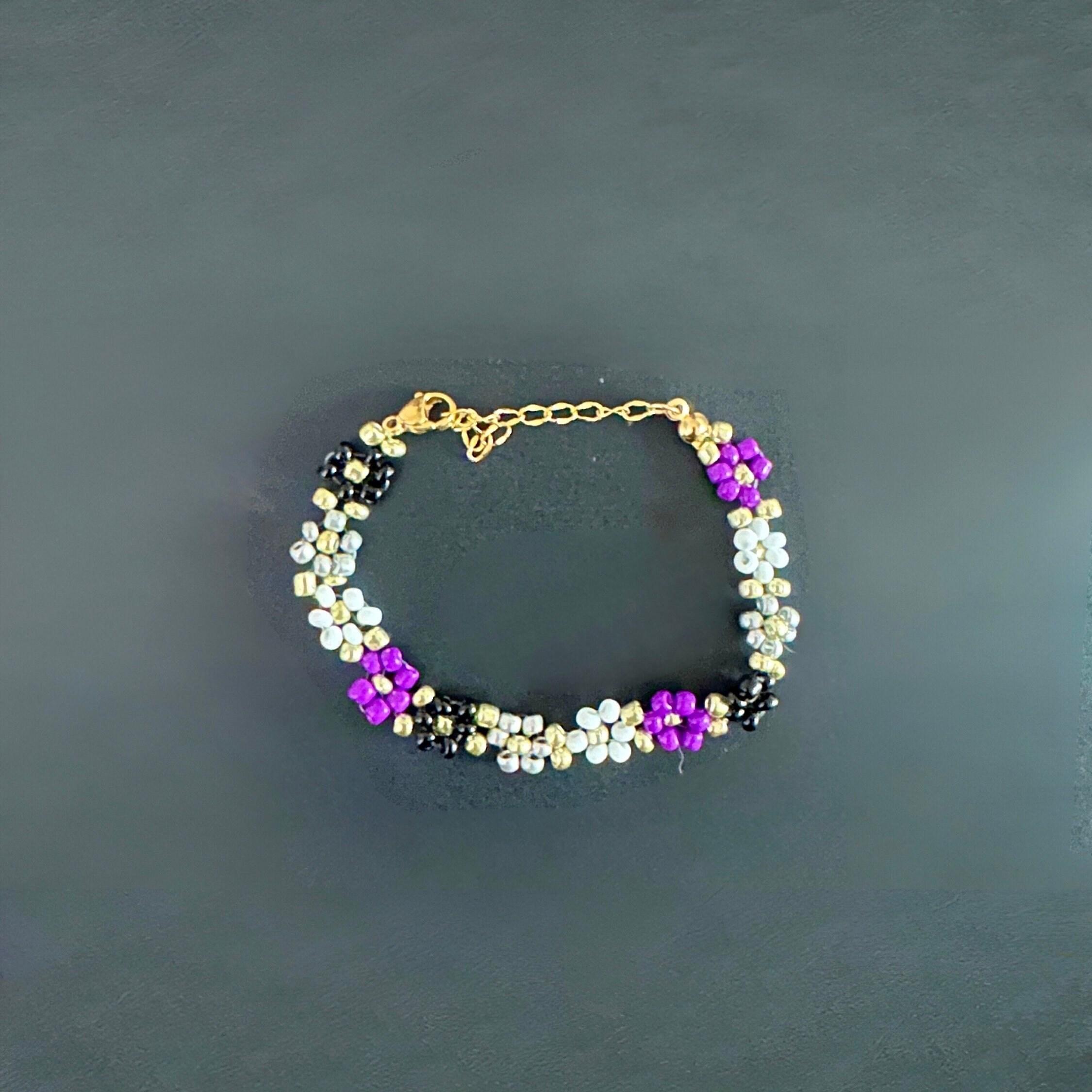 Pride Flag Flower Bracelet Progress Pride, Bisexual Pride, Subtle Trans ...