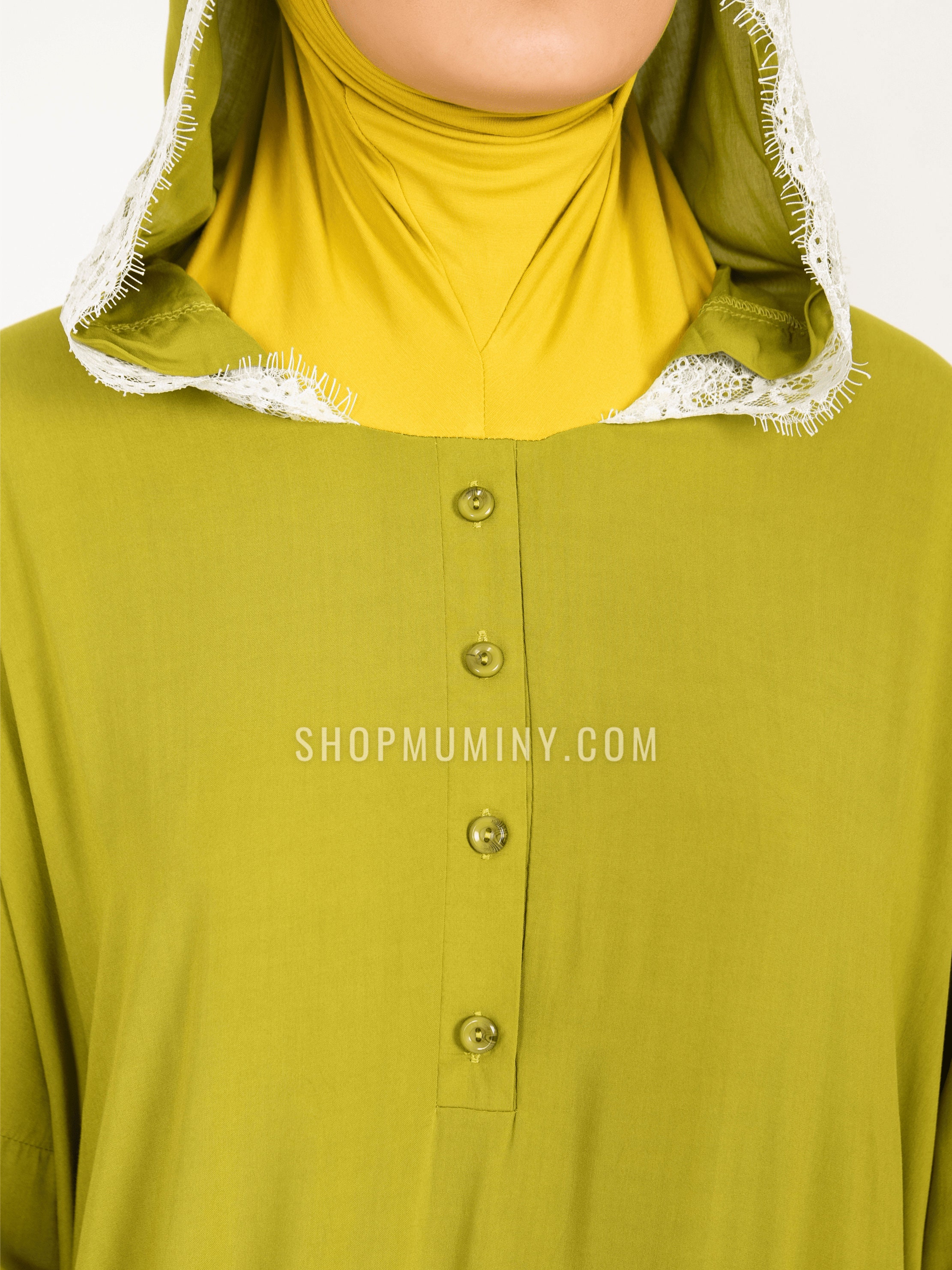 Lime Green One-piece Hooded Prayer Dress, Prayer Jilbab, Prayer Hijab ...
