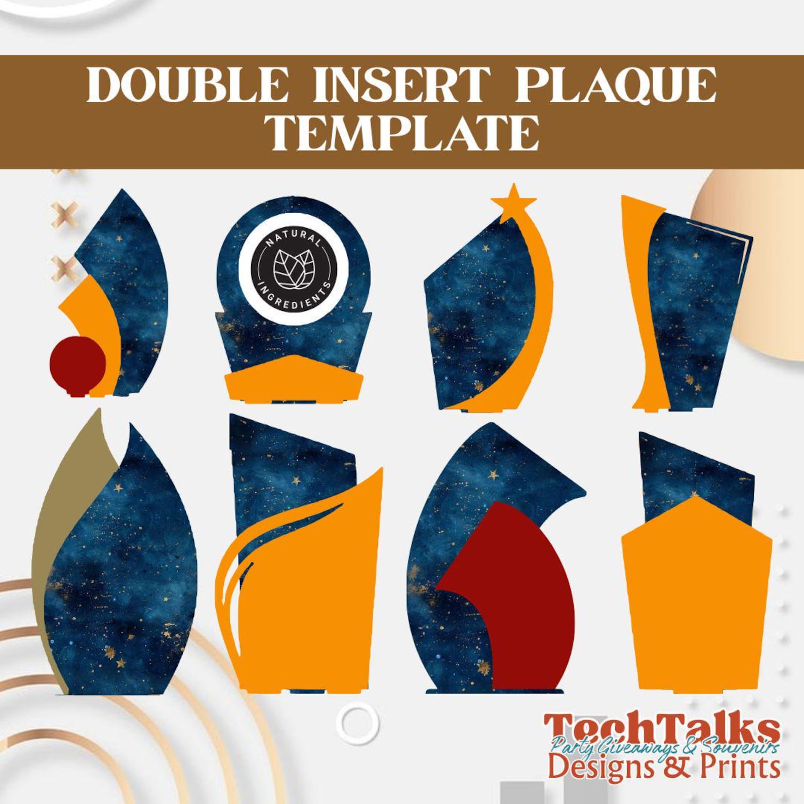PLAQUE CANVA - Drag-and-drop Templates | Editable & Printable Award ...