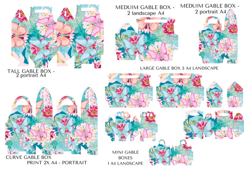 GABLE BOX BUNDLE - Canva Editable Template - Etsy