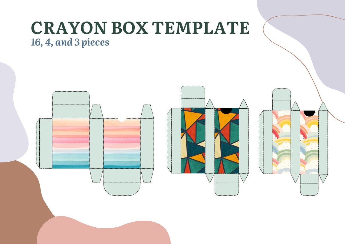 Canva Editable Crayon Box Template - Etsy