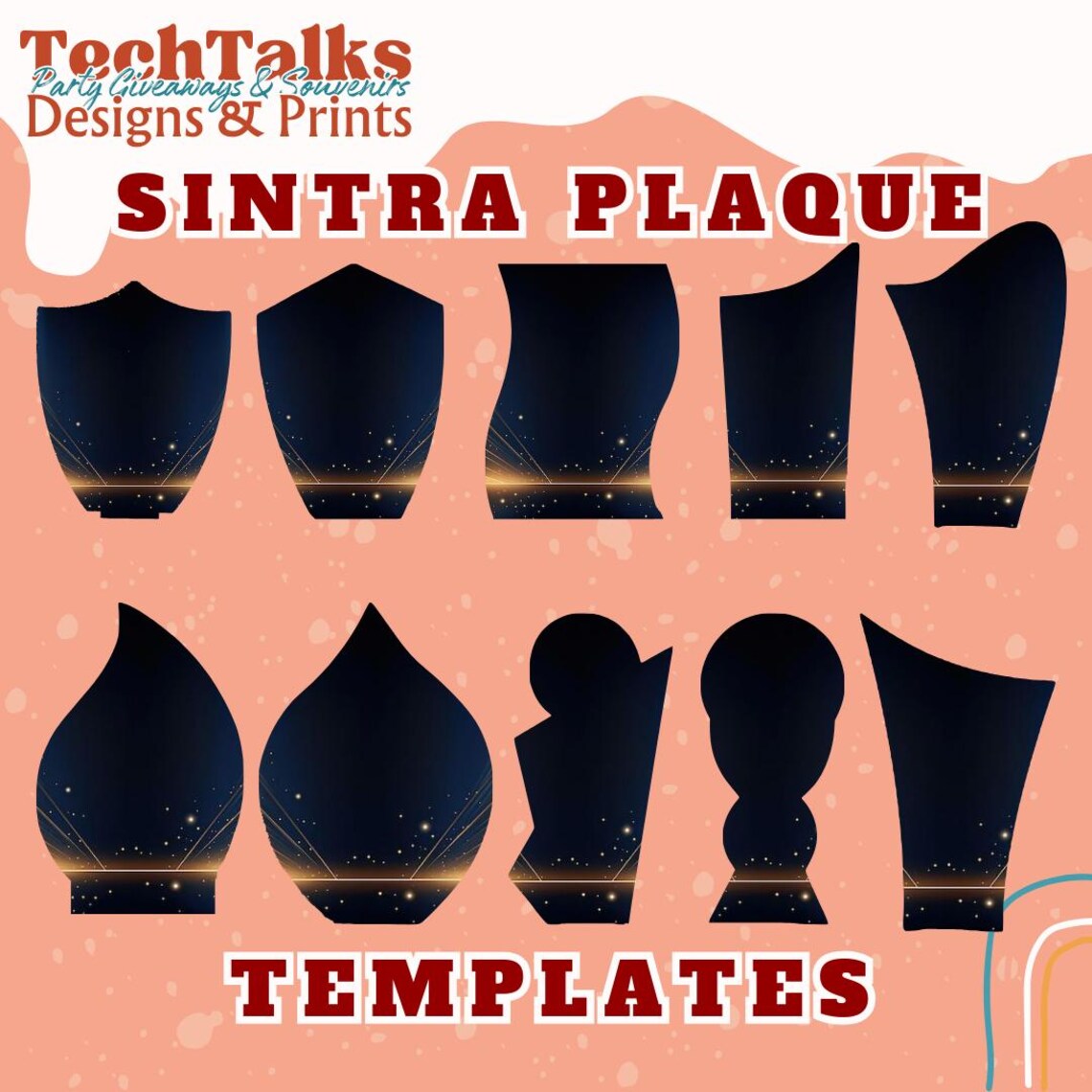 PLAQUE CANVA - Drag-and-drop Templates | Editable & Printable Award ...