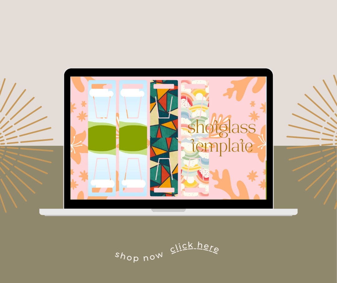 Shot Glass Box - Canva Printable Template - Etsy