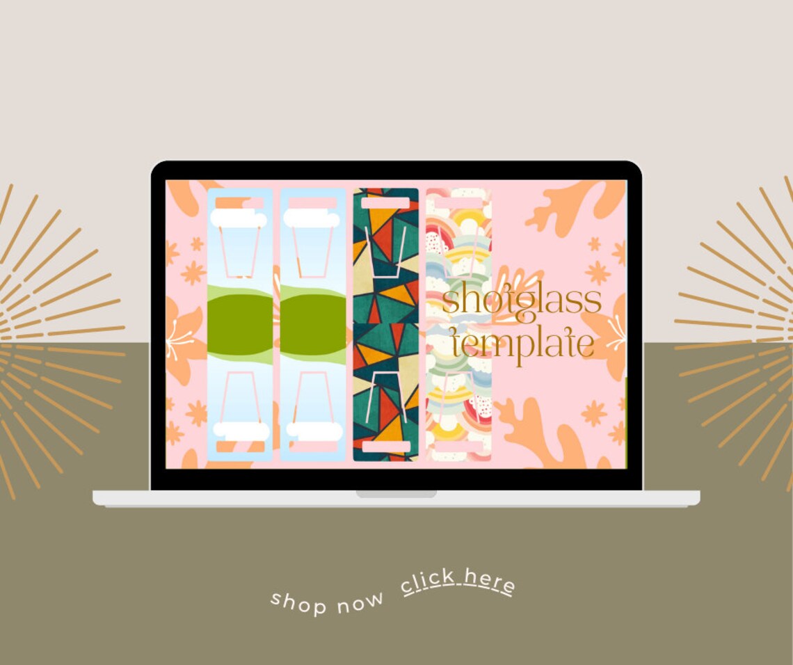 Shot Glass Box - Canva Printable Template - Etsy