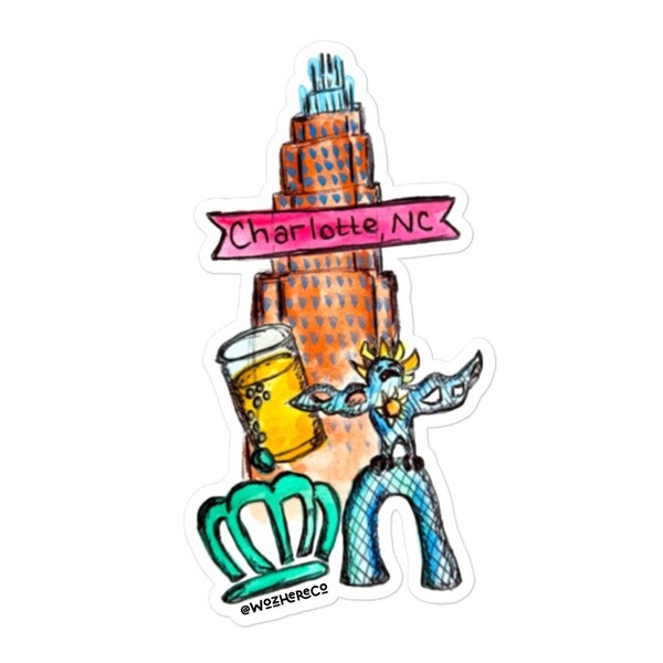 Charlotte Nc Sticker - Etsy