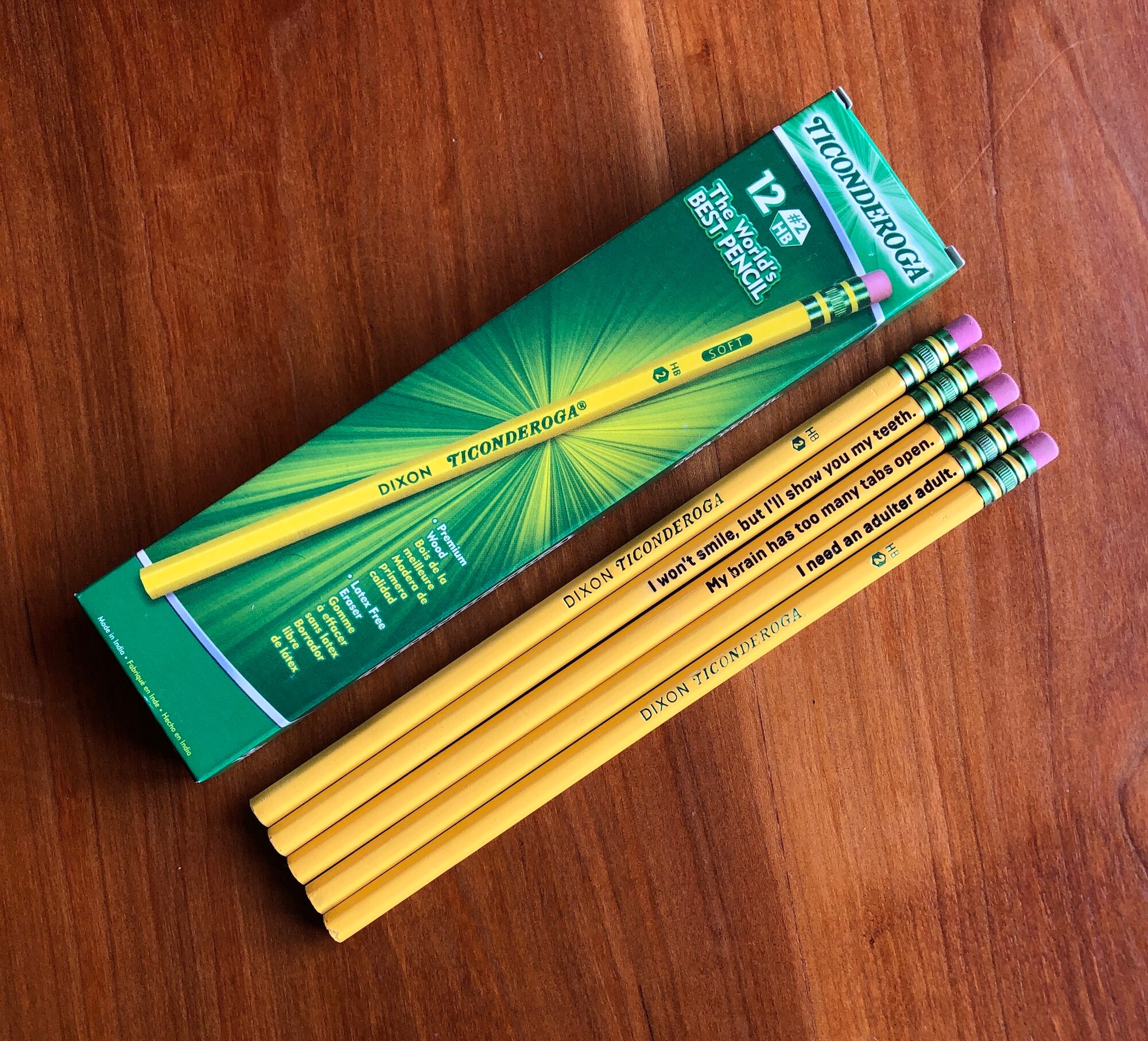 12 Funny Sarcastic Pencils. 12 Different Laser Engraved Phrases That ...