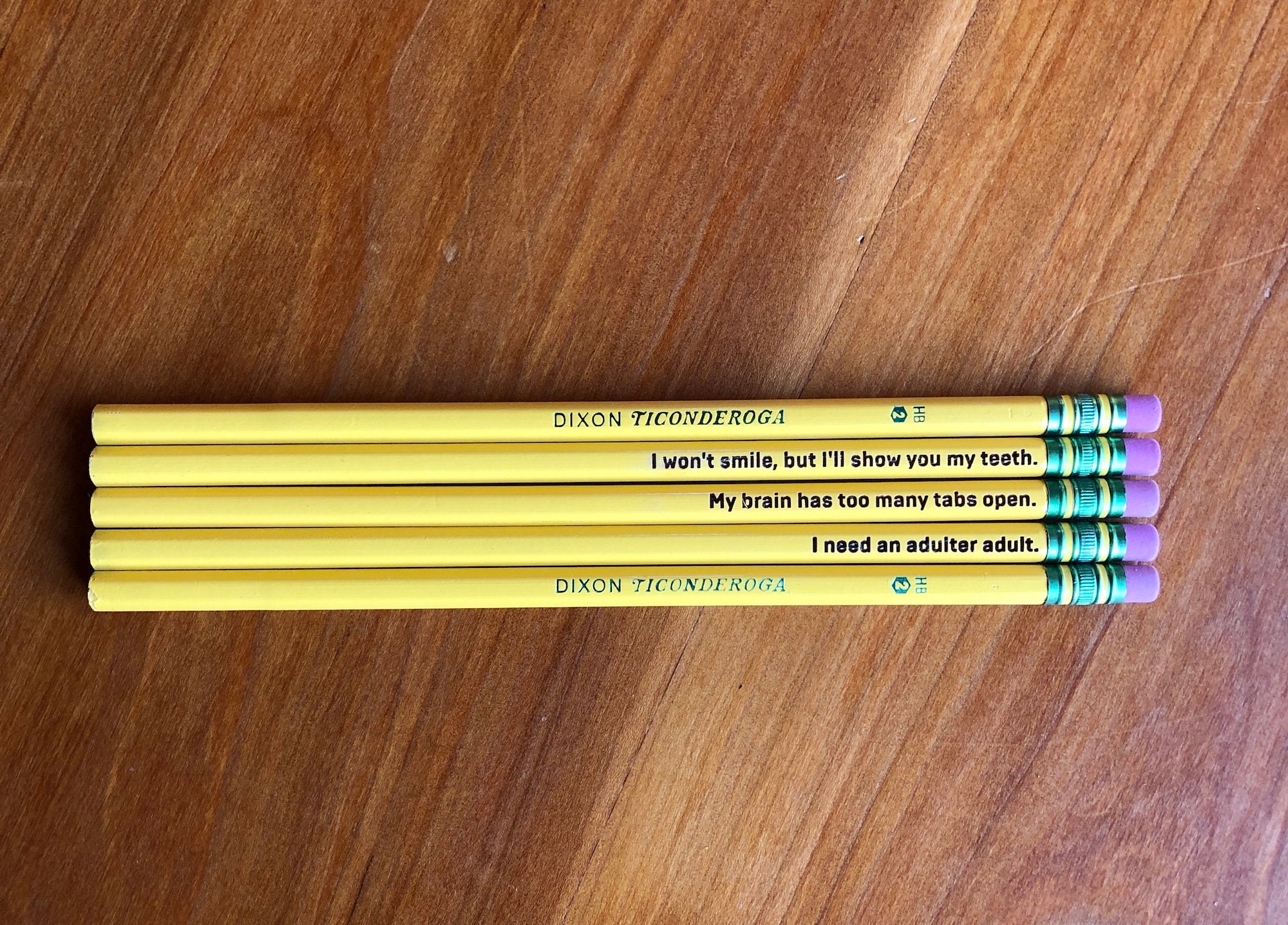 12 Funny Sarcastic Pencils. 12 Different Laser Engraved Phrases That ...