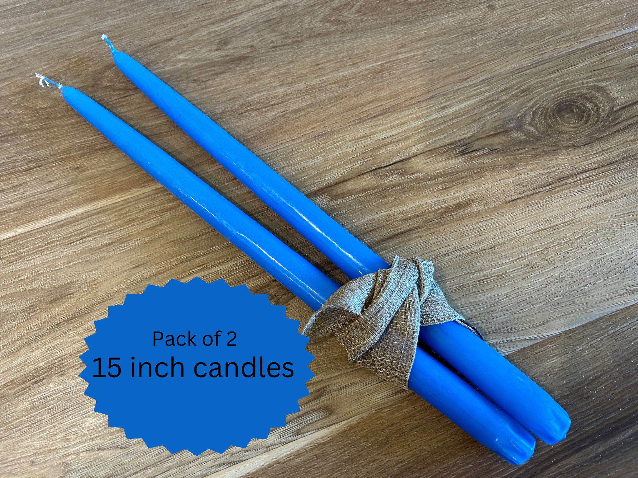 Blue Candles Tapered Blue Tall Candles Unscented 15 Inches Candles ...