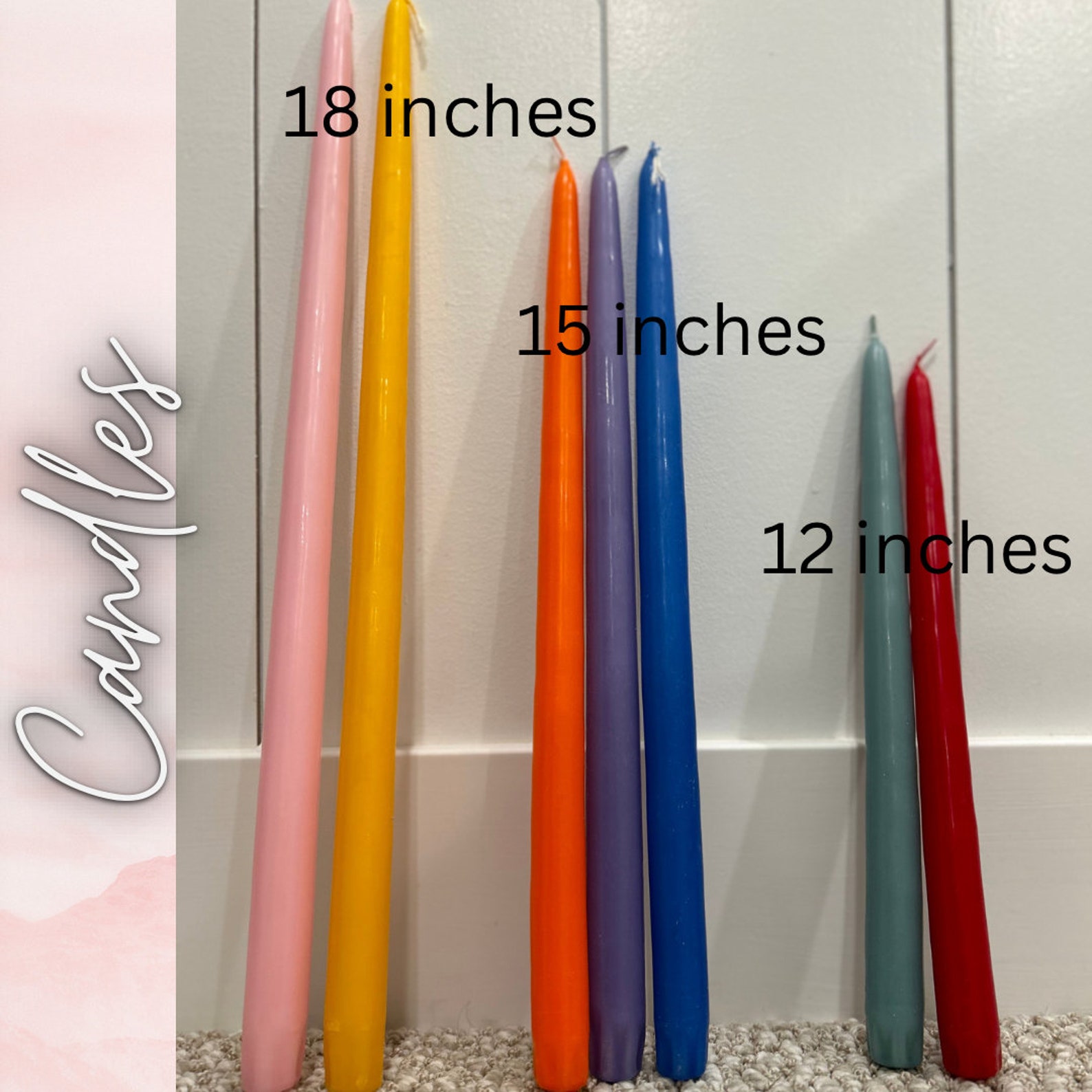 Candles Tapered 12 Inch Candles 15 Inch Candles 18 Inch Candles Tall ...
