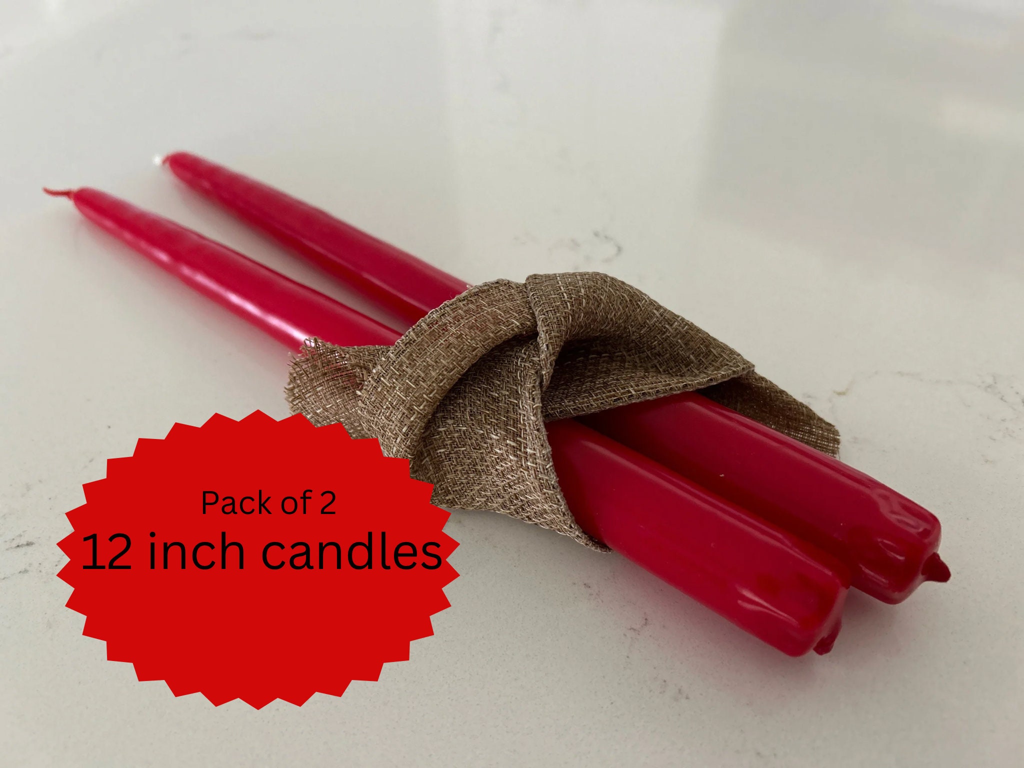 Red Candles Tapered Red Tall Candles Unscented 12 Inches Candles ...