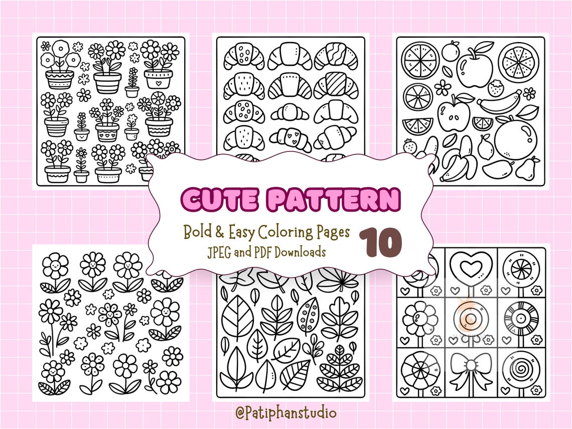 Cute Pattern Coloring Pages | Bold and Easy Pattern Coloring Pages, Pattern Coloring Pages ...
