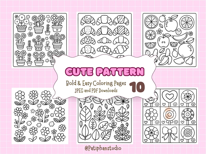 Cute Pattern Coloring Pages | Bold and Easy Pattern Coloring Pages ...