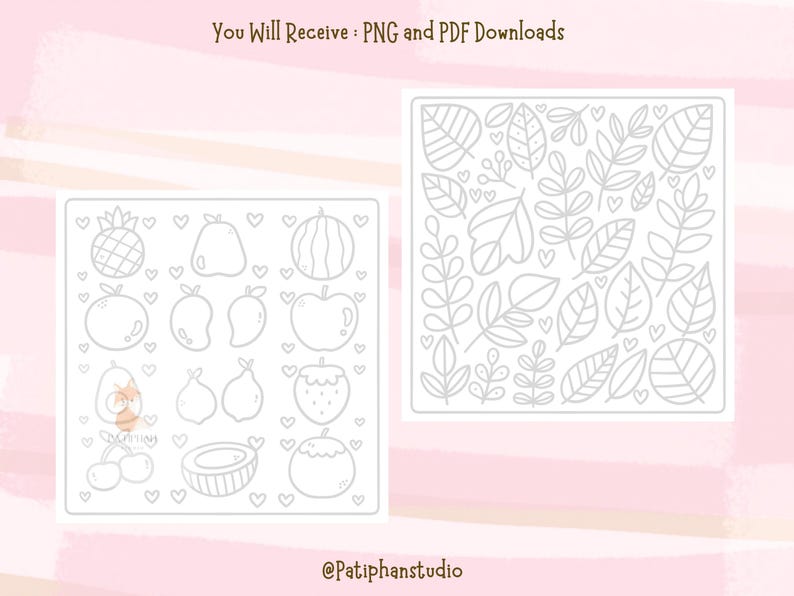 Cute Pattern Tracing Sheets | Pattern Tracing Pages, Procreate Tracing ...