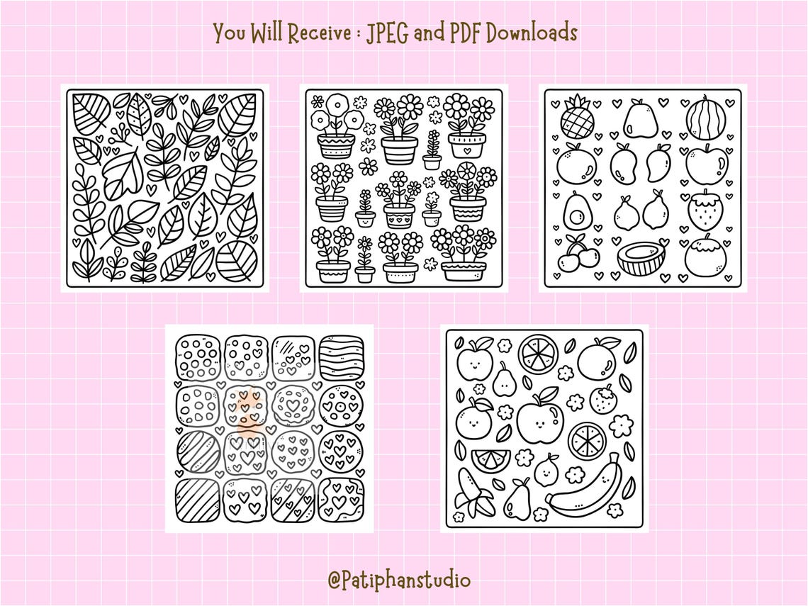 Cute Pattern Coloring Pages | Bold and Easy Pattern Coloring Pages ...
