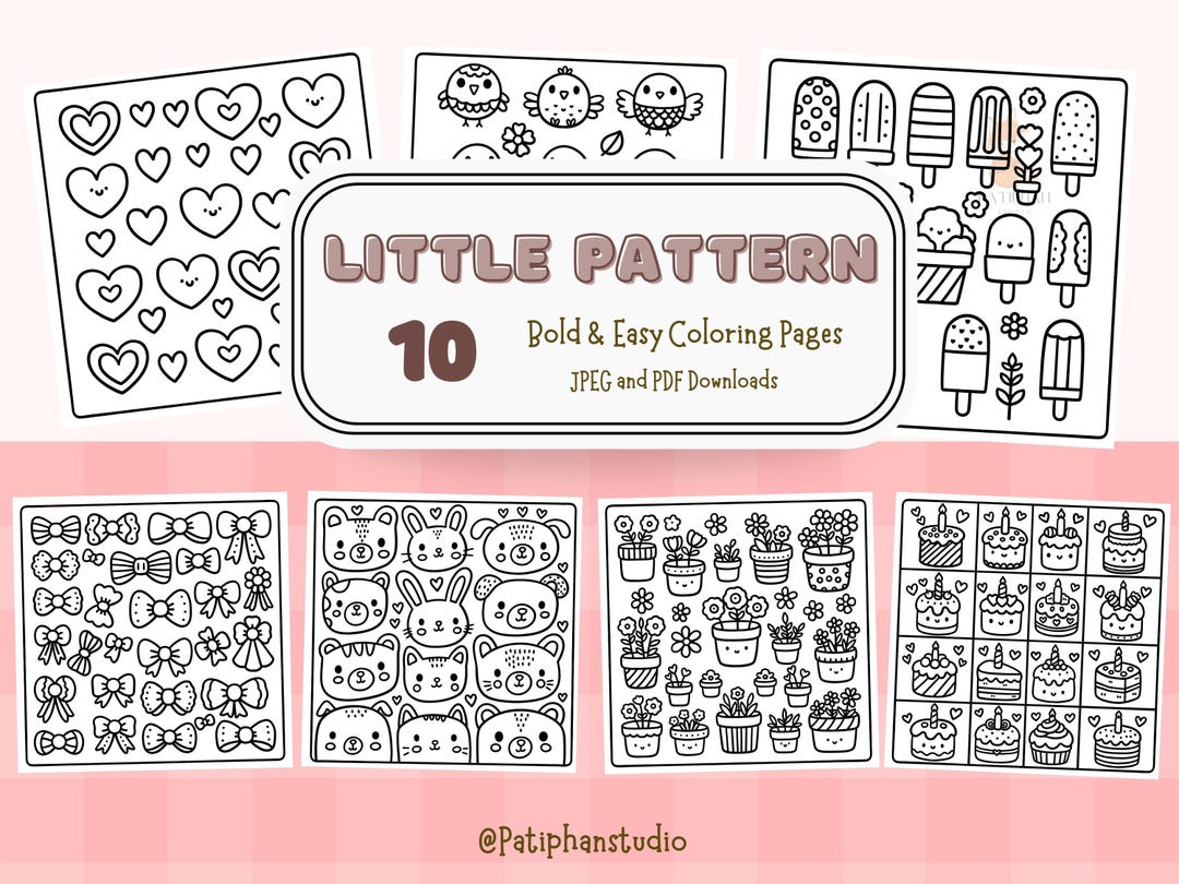 Little Pattern Coloring Pages | Cozy and Cute Patterns Coloring Pages ...