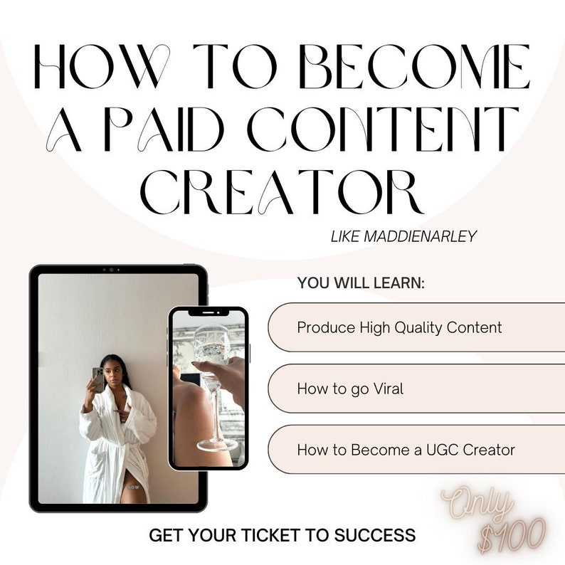 How to Become a PAID Content Creator Course - Etsy
