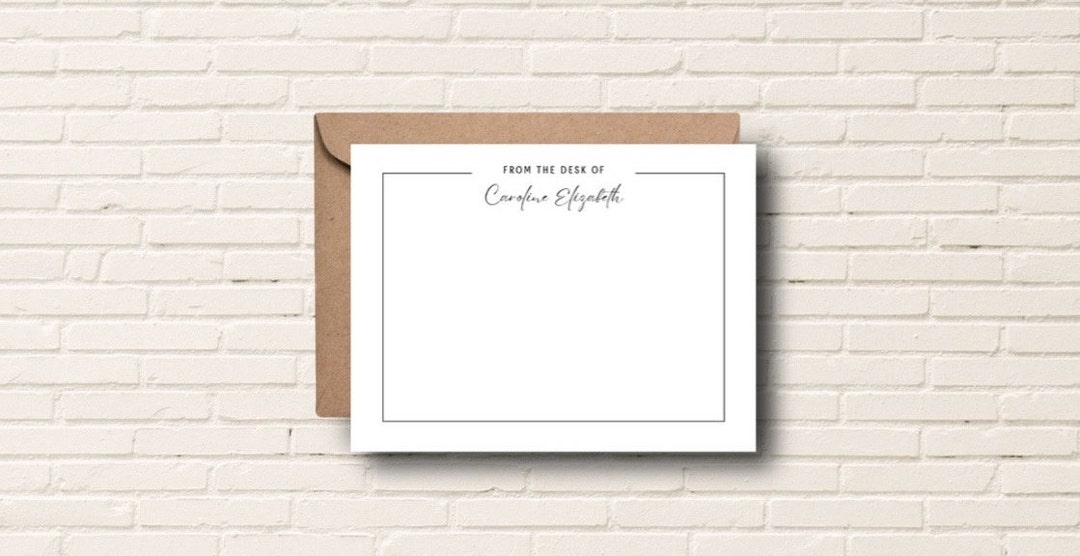From the Desk of Note Card | Flat Note Card | Personalized | DIGITAL ...