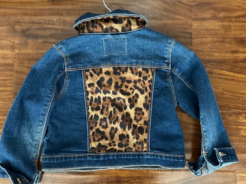 Animal Print Embellished Jean Jacket - Etsy