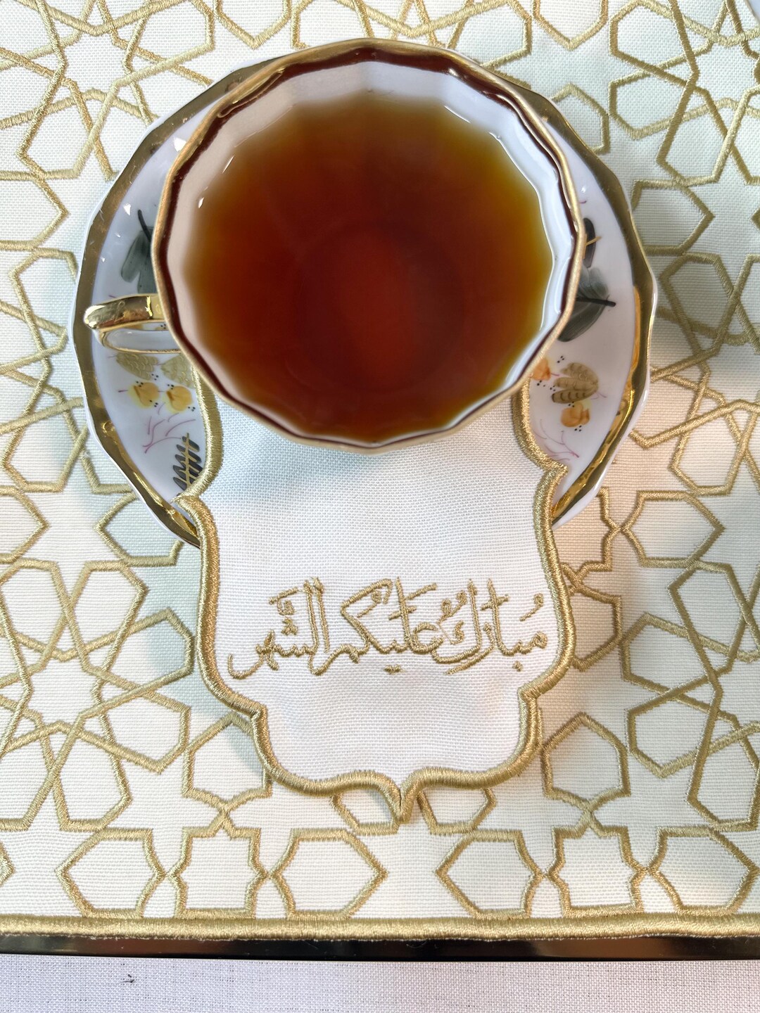 Islamic Home Decor Set - Golden Ramadan Tea Napkins for Stylish Table ...
