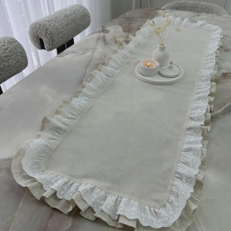 Ruffled Table Runner - Etsy