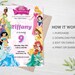 Princess Birthday Invitation Girl Princess Birthday Party Invite Pink ...