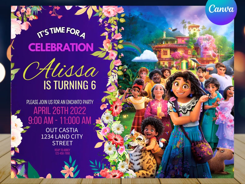 Encanto Invitation, Printable Birthday Invite, Editable Invitation ...