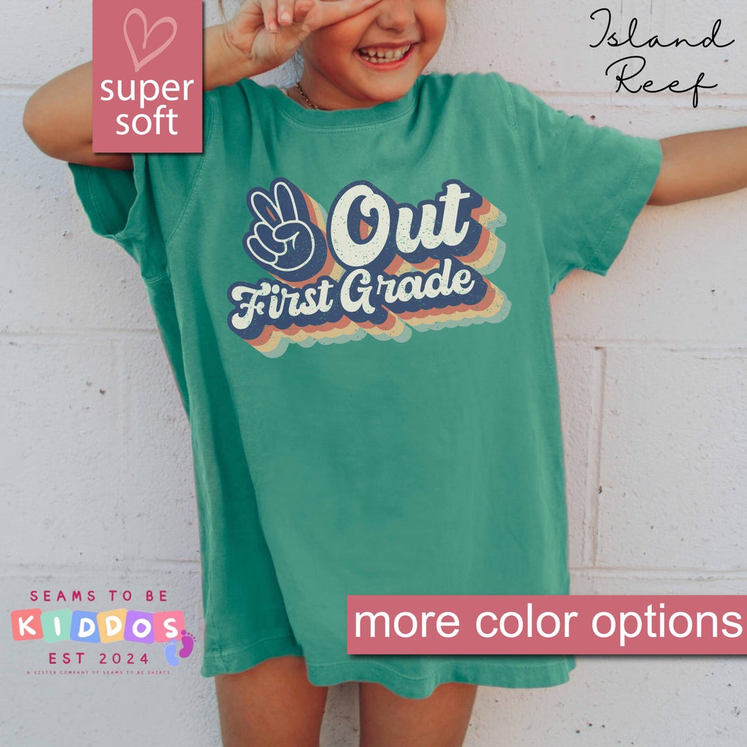 Comfort Colors® First Grade Graduation Shirt Kids, Last Day of First ...