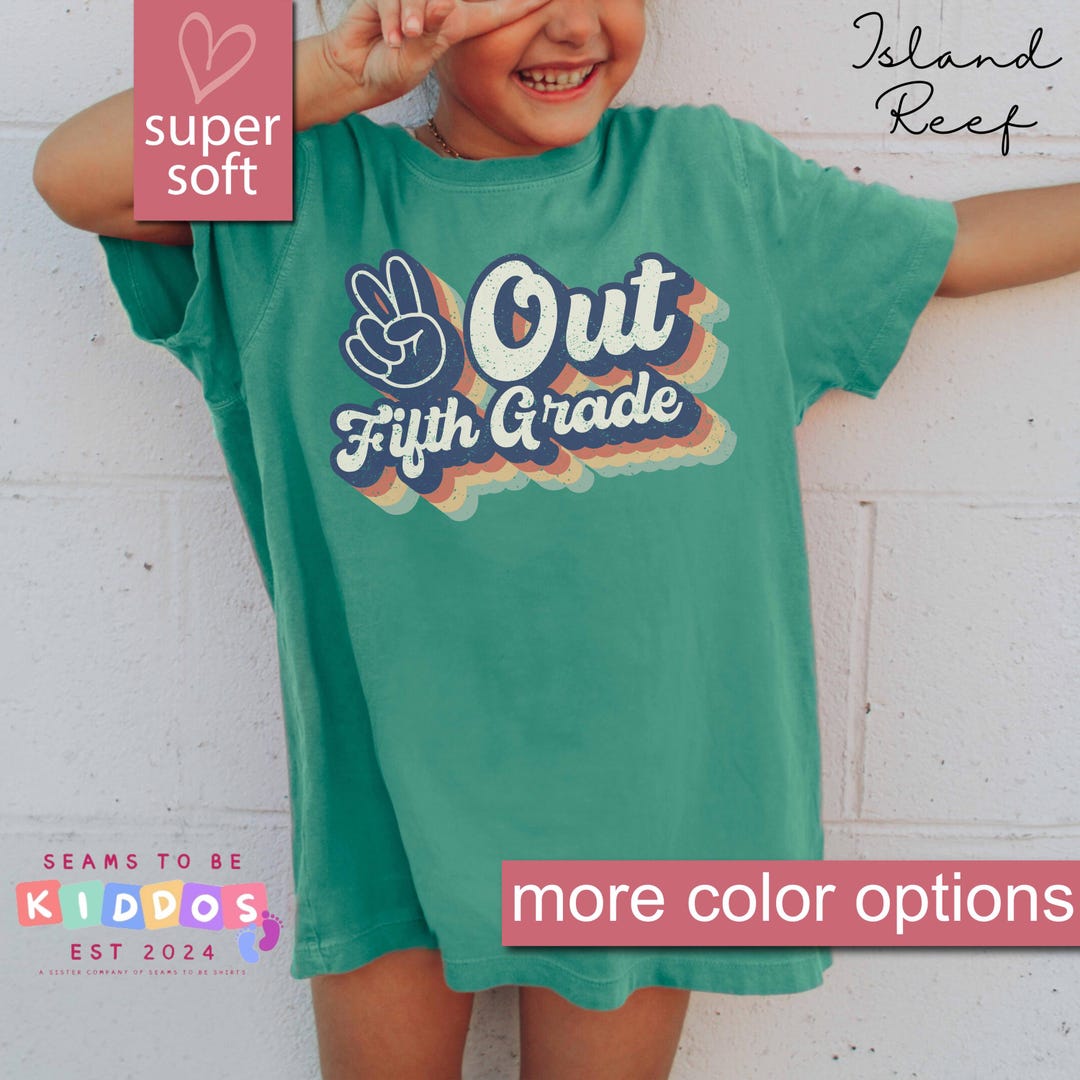 Comfort Colors® Fifth Grade Graduation Shirt Kids, Last Day of Fifth ...