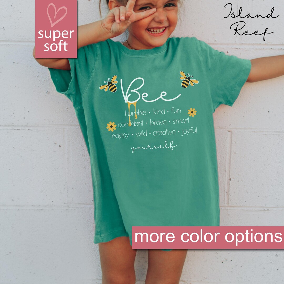 Comfort Colors® Kids Bumble Bee for Girls, Save the Bees Oversized ...