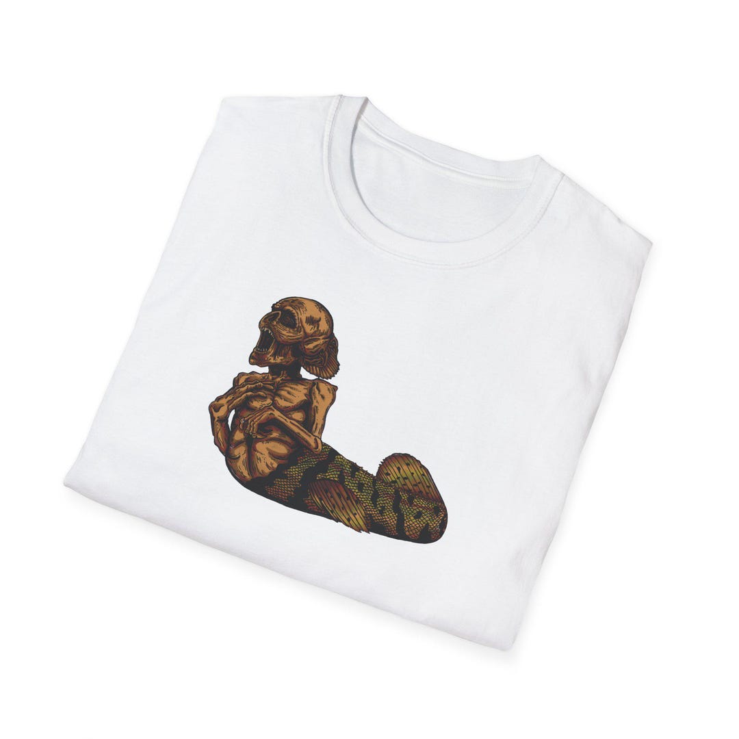 Cursed Mummified Mermaid T-shirt, Creepy Horror Tee, Unisex Graphic ...