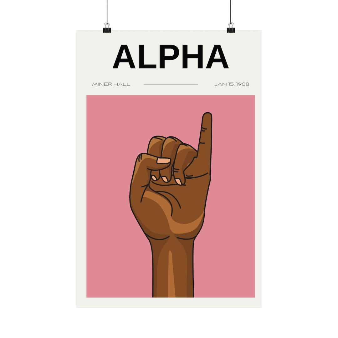 Alpha Kappa Alpha Pinky Poster - Etsy