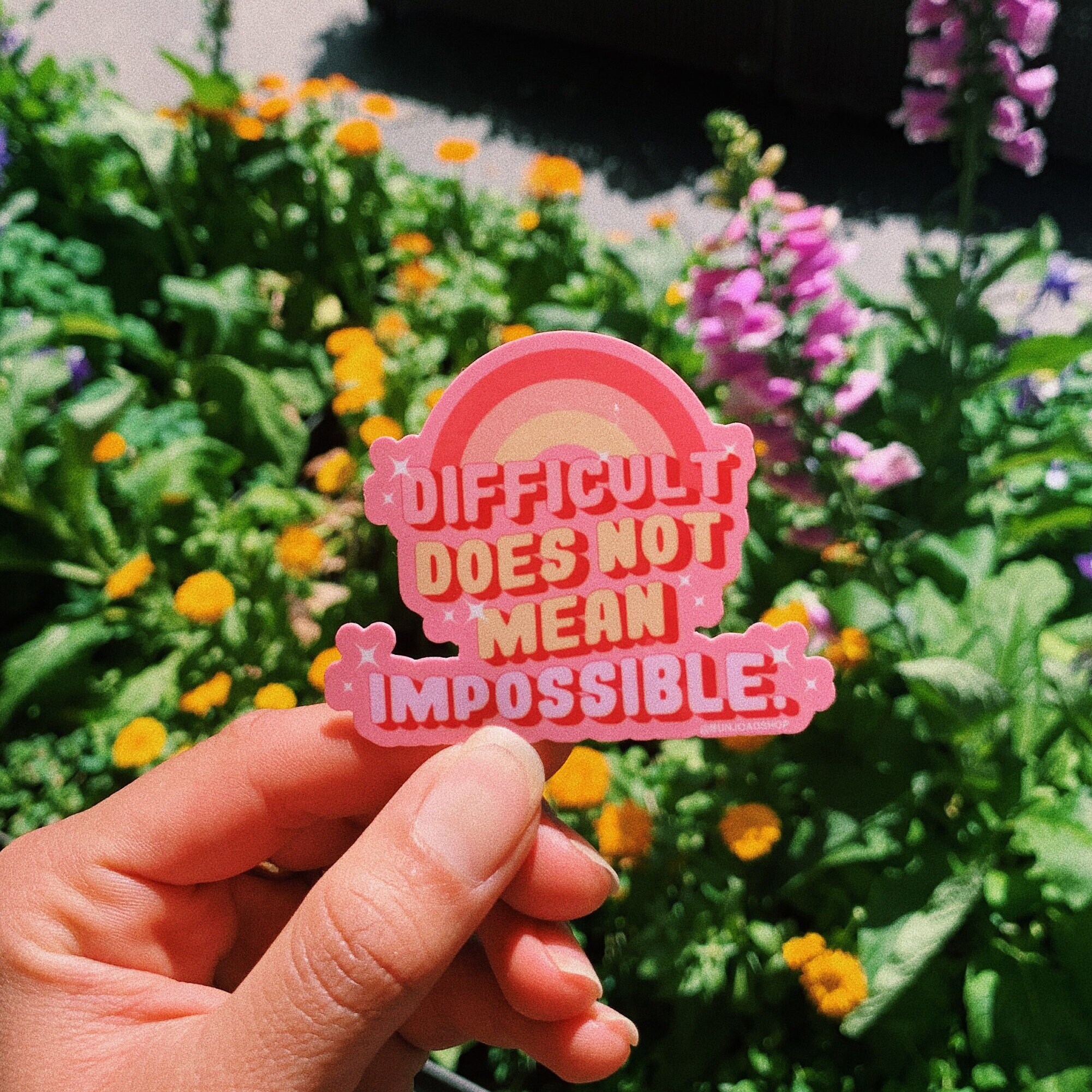 Difficult Does Not Mean Impossible Transparent Sticker Decal Australia ...