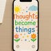 Thoughts Become Things Printable Poster | Crayon-style Mental Health ...