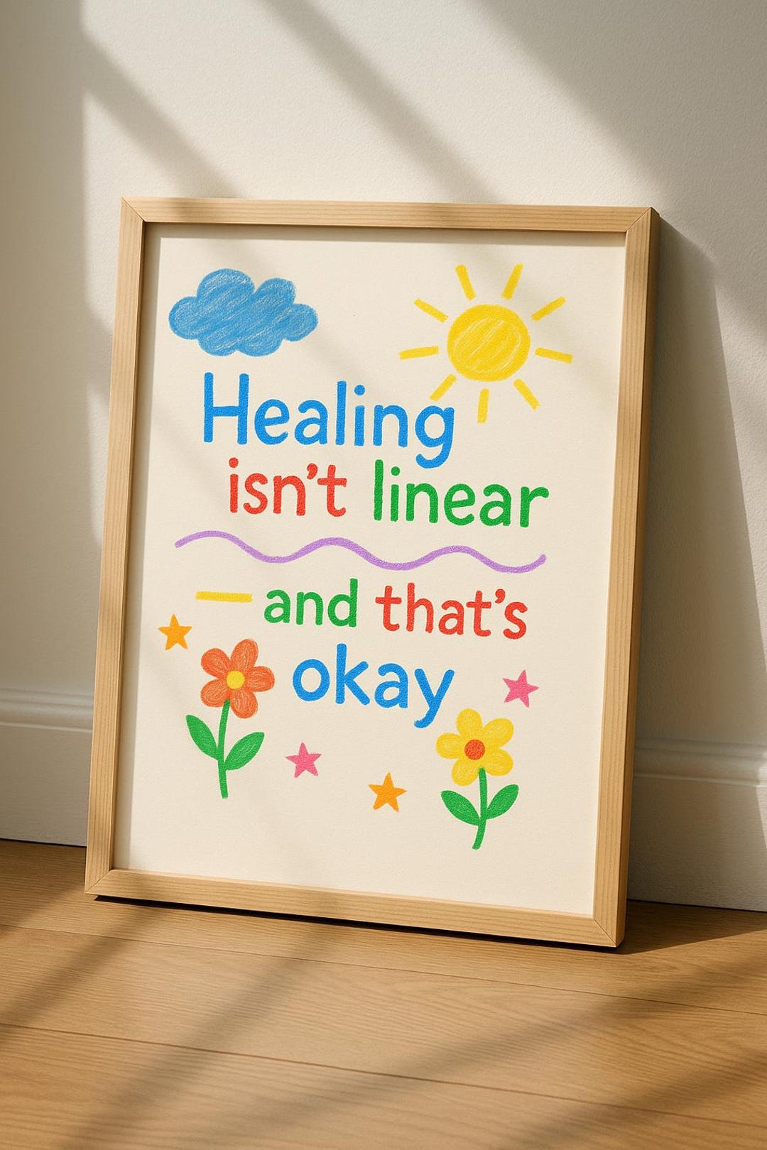 Healing Isn’t Linear Poster · Therapy Wall Art Printable · Mental ...