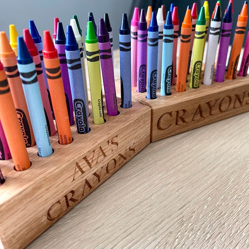 Wood Crayon Holder - Etsy