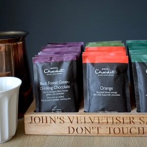 Solid Oak Velvetiser Sachet Holder, Unique Wooden Storage Board Bespoke ...