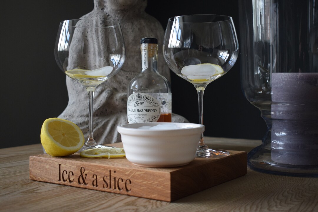 Custom Engraved Oak Drinks Board - Personalized Barware Gift Solid Oak ...