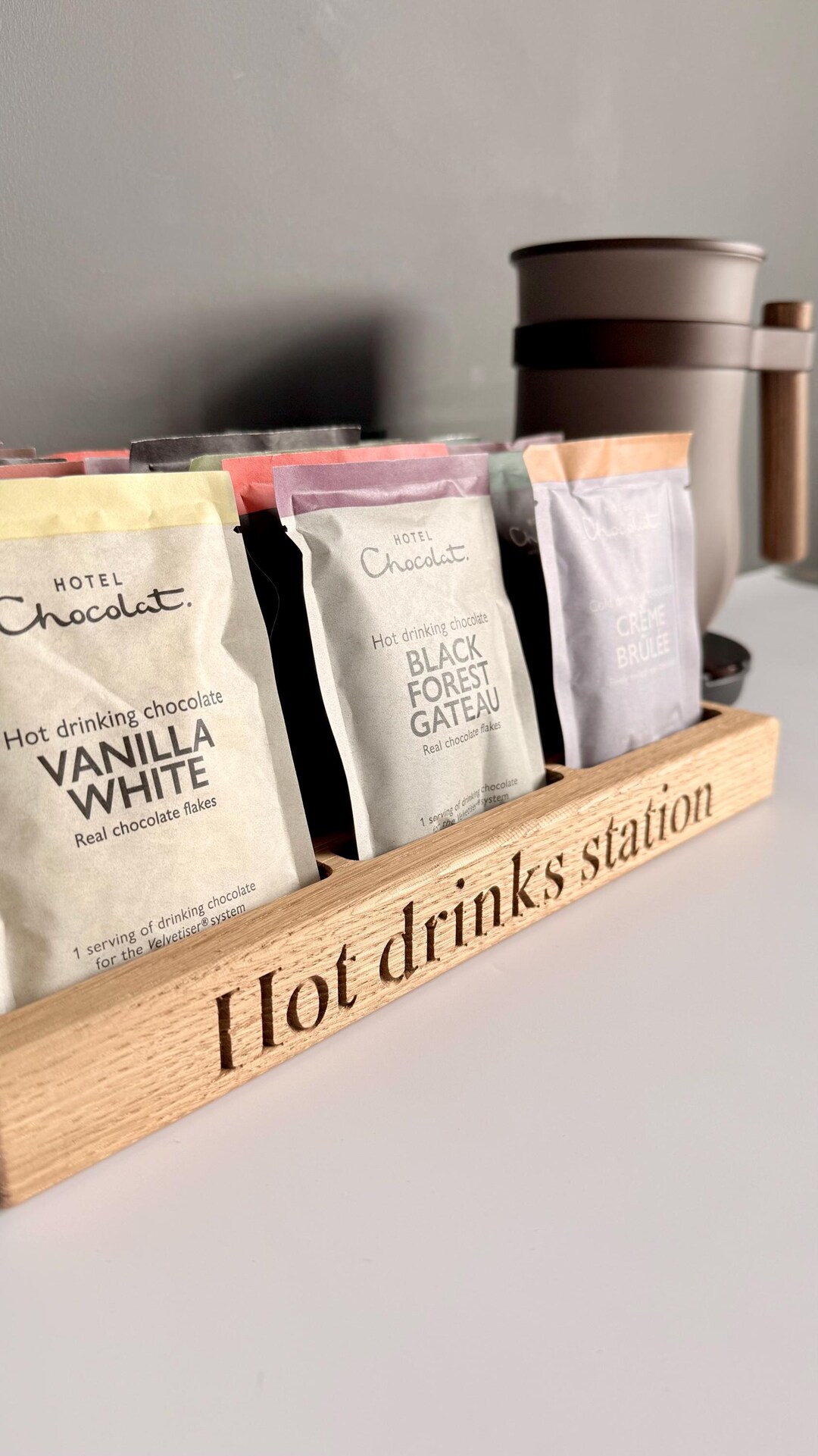 Solid Oak Velvetiser Sachet Holder, Unique Wooden Storage Board Bespoke ...