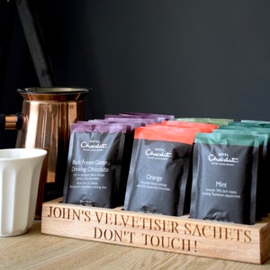 Solid Oak Velvetiser Sachet Holder, Unique Wooden Storage Board Bespoke ...