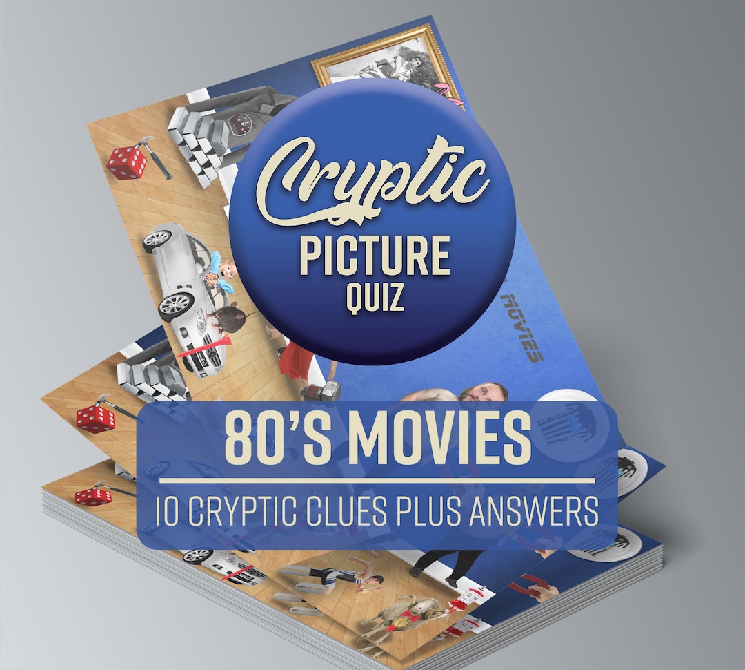 80's Movies Cryptic Picture Quiz - Etsy UK