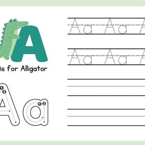 Colorful Animal-inspired Alphabet Tracing Worksheet for Toddlers - Etsy
