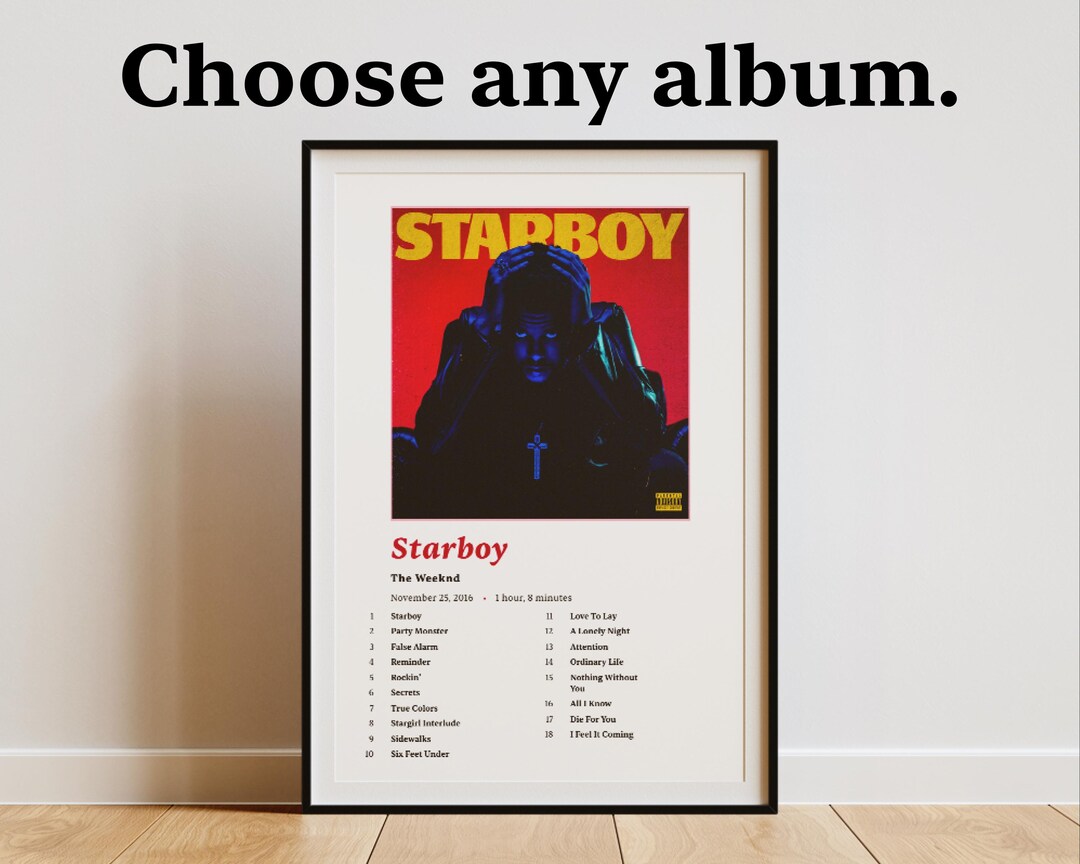 Custom Album Poster Personalized Music Poster Tracklist Print Album Art ...