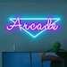Custom Arcade Neon Sign, Game Room Led Light, Mancave Wall Art, Game ...