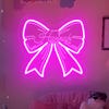 Cute Bow Neon Sign Custom Neon Sign Pink Led Light Girls Room Decor ...