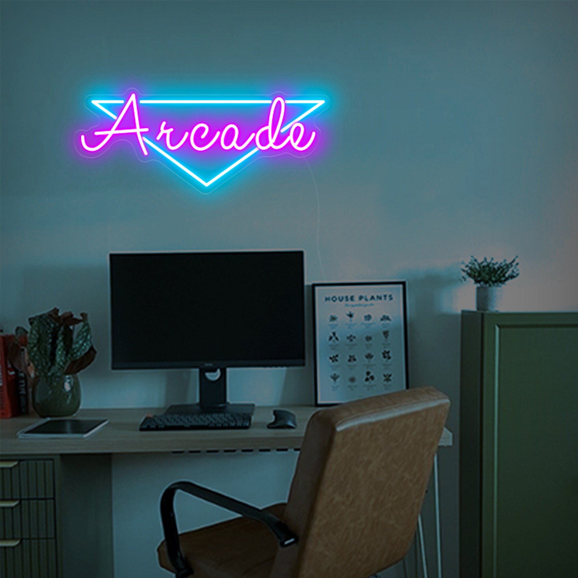 Custom Arcade Neon Sign, Game Room Led Light, Mancave Wall Art, Game ...