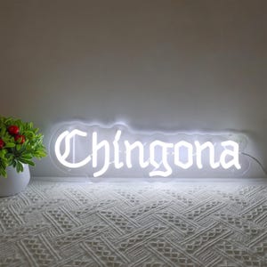 Chingona Neon Sign, Rose Latina Power Led Light, Latina Pride Decor ...