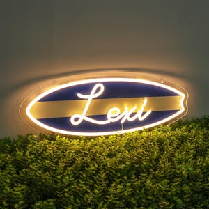 Custom Name Surfboard Neon Sign, Personalized Surf Sign,surf Club Decor ...