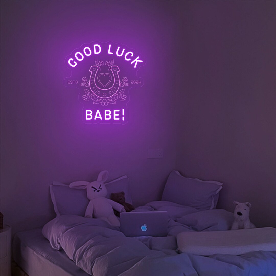 Good Luck Babe Neon Sign,midwest Princess Wall Decor,girly Room Decor ...